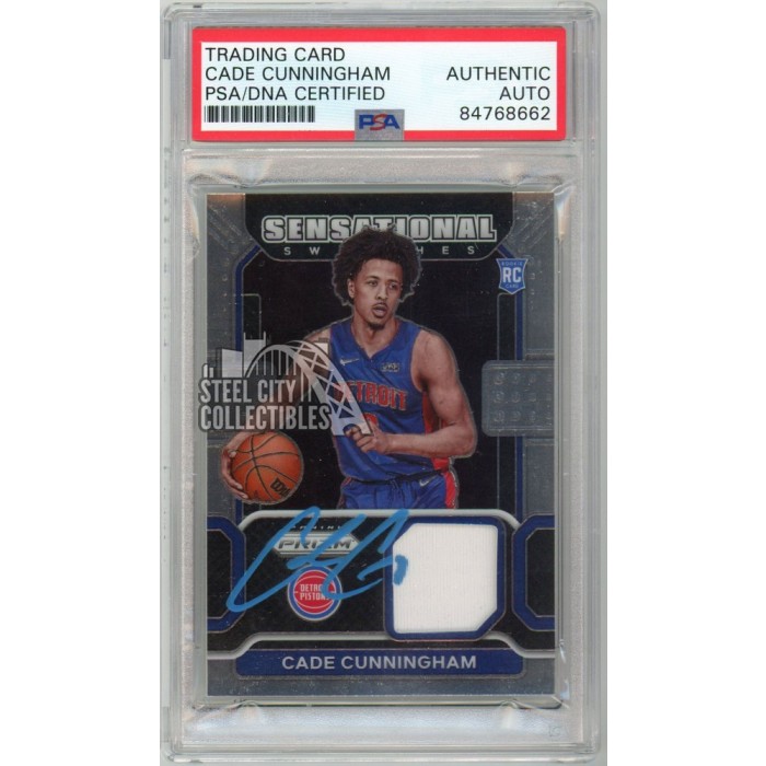Cade Cunningham 2021-22 Panini Prizm Sensational Swatches Autograph ...