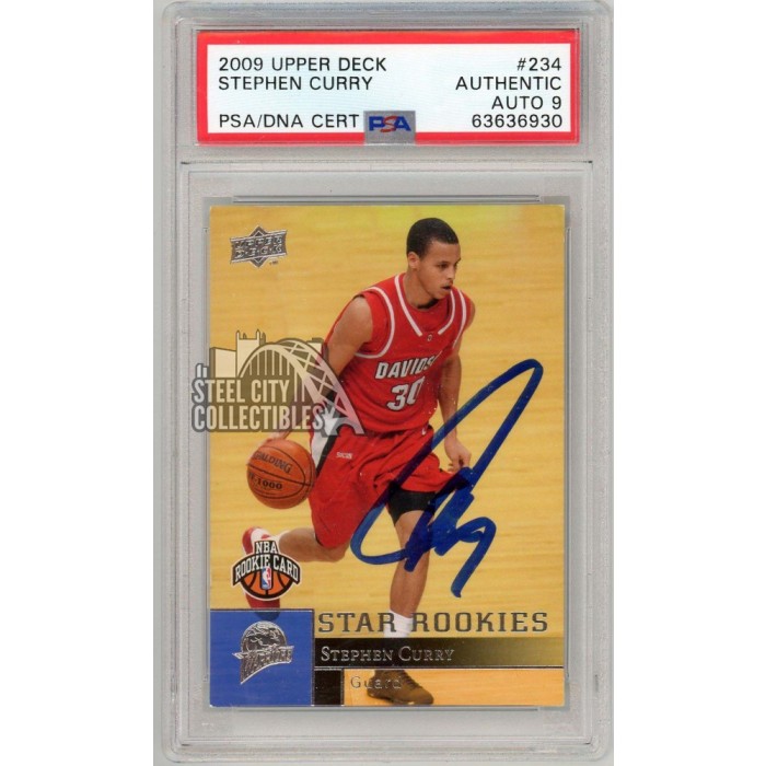 Stephen Curry 2009-10 Upper Deck Autograph Rookie Card #234 PSA ...