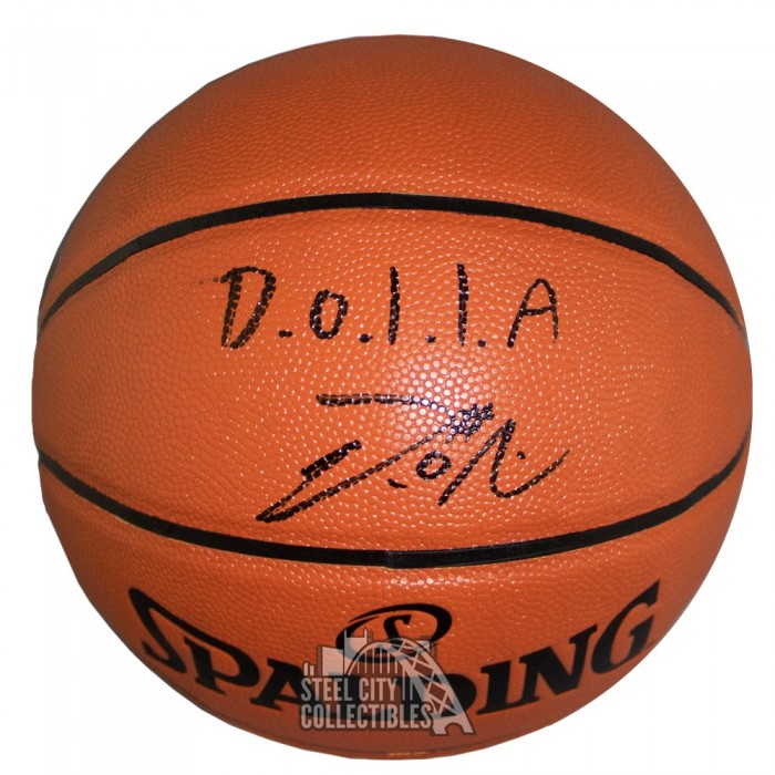Damian Lillard Autographed Spalding Basketball with DOLLA Inscription ...