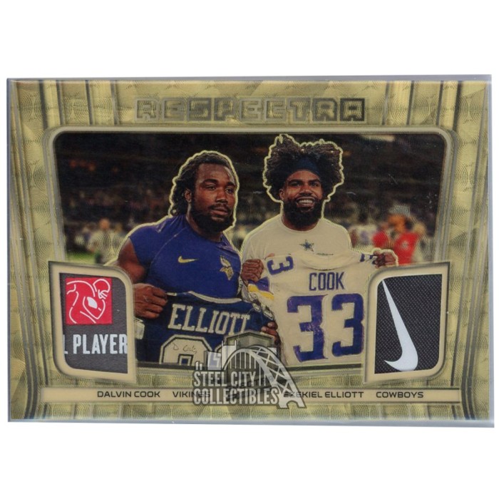 Dalvin Cook, Ezekiel Elliott 2020 Panini Spectra Respectra Gold Dual ...