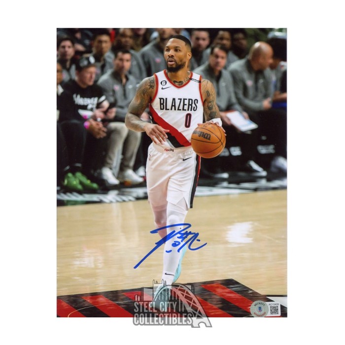 Damian Lillard Autographed Portland 8x10 Basketball Photo - BAS | Steel ...