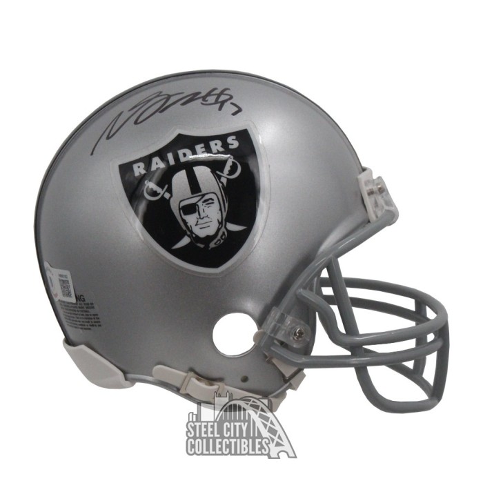Davante Adams Autographed Las Vegas Mini Football Helmet - BAS | Steel ...