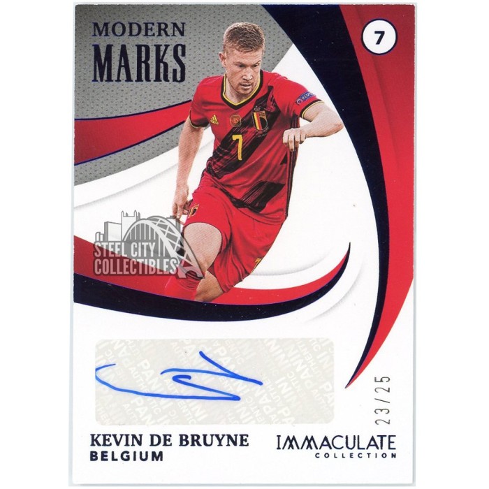 Kevin De Bruyne 2021-22 Panini Immaculate Modern Marks Autograph Card # ...