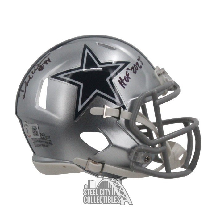 DeMarcus Ware HOF 2023 Autographed Dallas Speed Mini Football Helmet ...