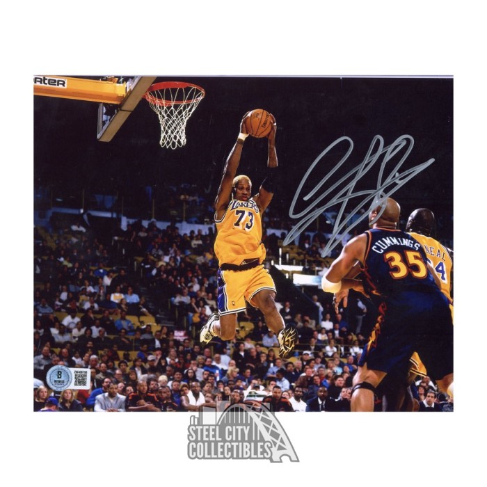 Dennis Rodman Autographed Los Angeles 8x10 Basketball Photo - BAS ...