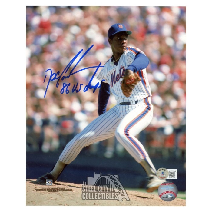 Dwight Gooden Autographed New York Mets 8x10 Photo WS Champs ...