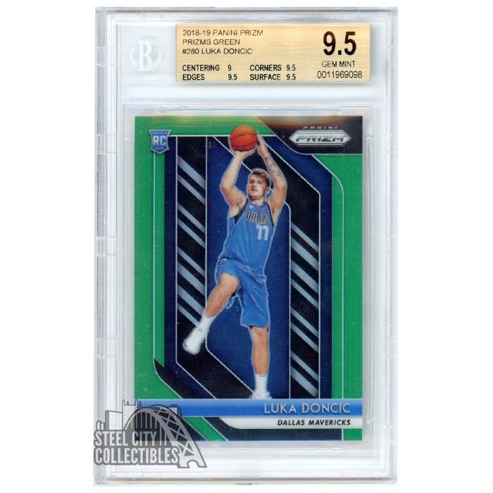 Luka Doncic 2018-19 Panini Prizm Green Rookie Card #280 BGS 9.5 Gem ...
