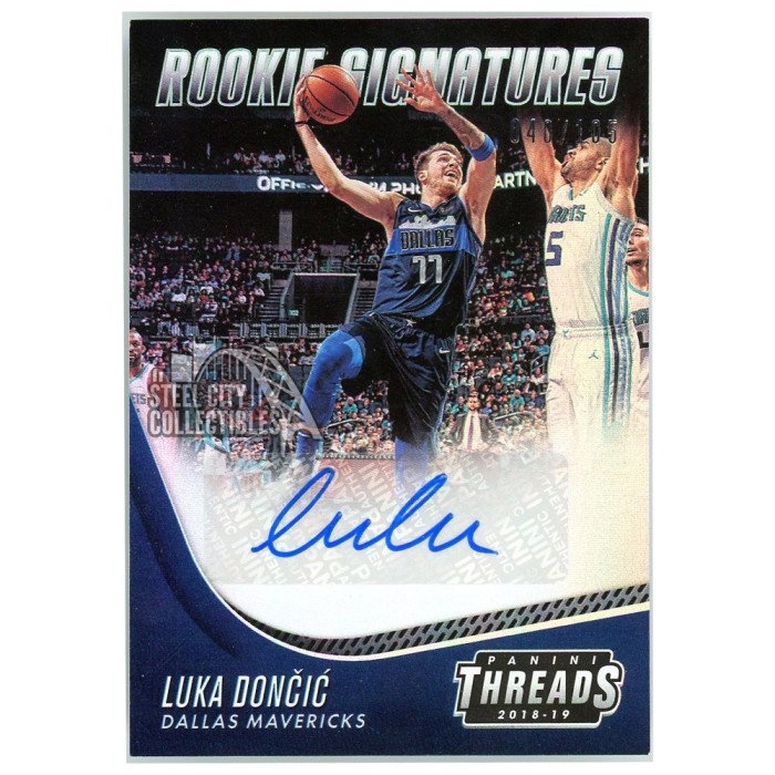 Luka Doncic 2018-19 Panini Threads Rookie Signatures Autograph Card #3 ...