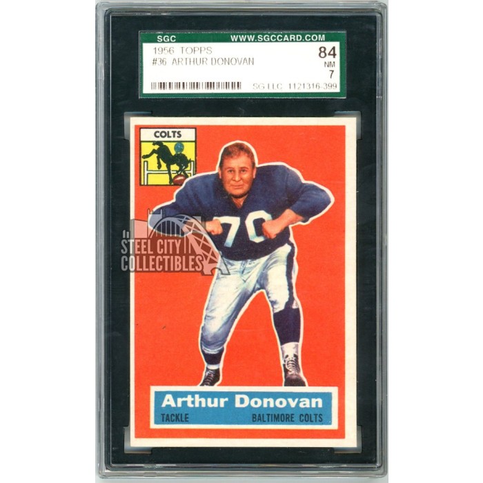 Arthur Donovan 1956 Topps Card #36 SGC 7 NM | Steel City Collectibles