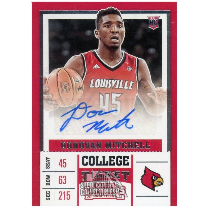 Donovan Mitchell 2017 Panini Contenders College Ticket Autograph RC ...