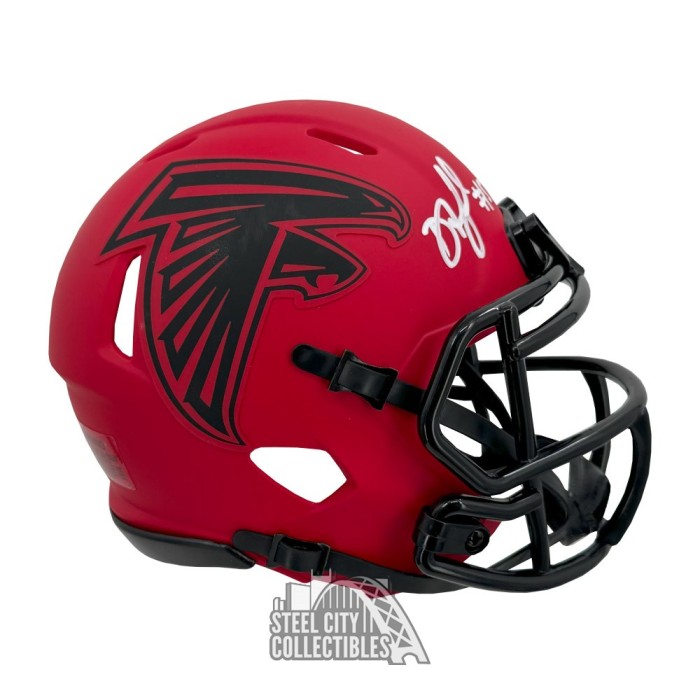 Drake London Autographed Atlanta Falcons RAVE Mini Football Helmet ...