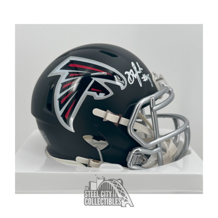 Drake London Autographed Atlanta Falcons Speed Mini Football Helmet ...