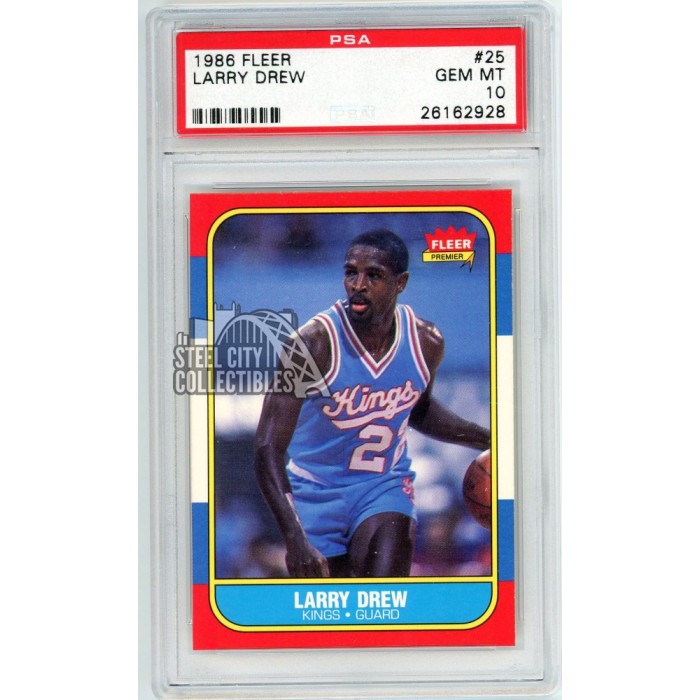Larry Drew 1986-87 Fleer Basketball Card #25 PSA 10 | Steel City ...