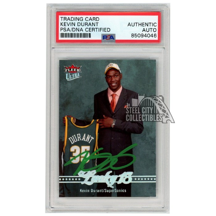 Kevin Durant 2007-08 Fleer Ultra Lucky 13 Autograph Rookie Card #232 ...