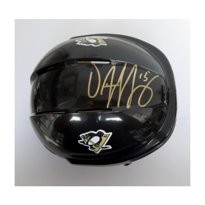 Dustin Jeffrey Autographed Penguins Black Mini Helmet - SCC COA | Steel ...