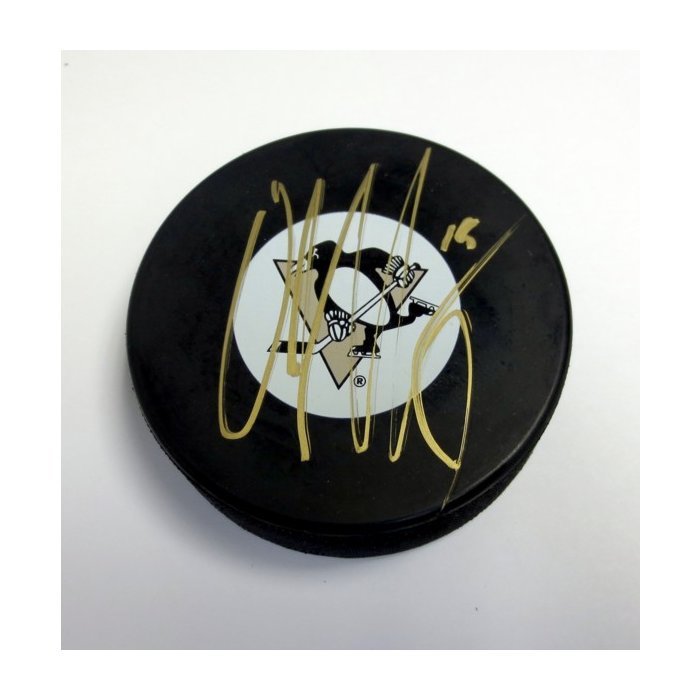 Dustin Jeffrey Autographed Penguins Hockey Puck - SCC COA | Steel City ...