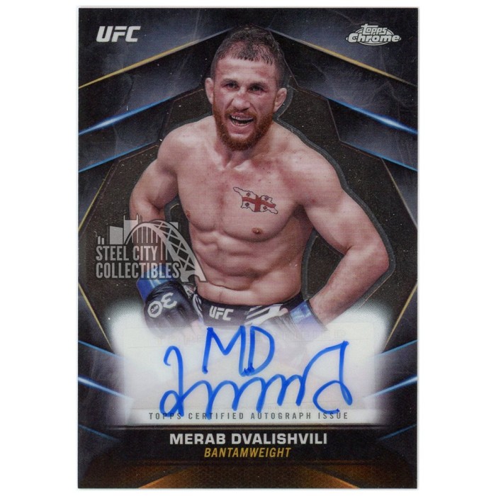 Merab Dvalishvili 2024 Topps Chrome UFC Veteran Autograph Card #CVA-MDV ...