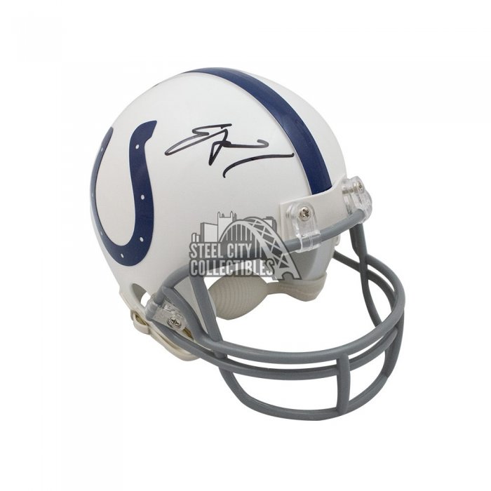 Edgerrin James Autographed Indianapolis Colts Replica Mini Football ...