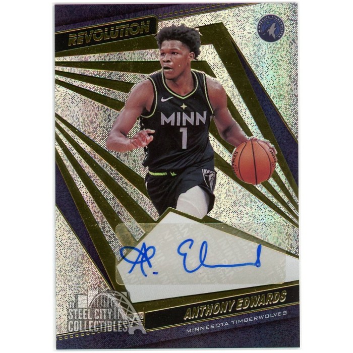 Anthony Edwards 2021-22 Panini Revolution Autograph Card #AG-AEW ...