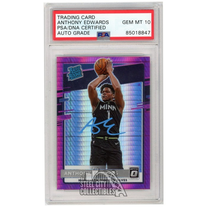 Anthony Edwards 2020-21 Panini Donruss Optic Rated Rookie Hyper Pink ...