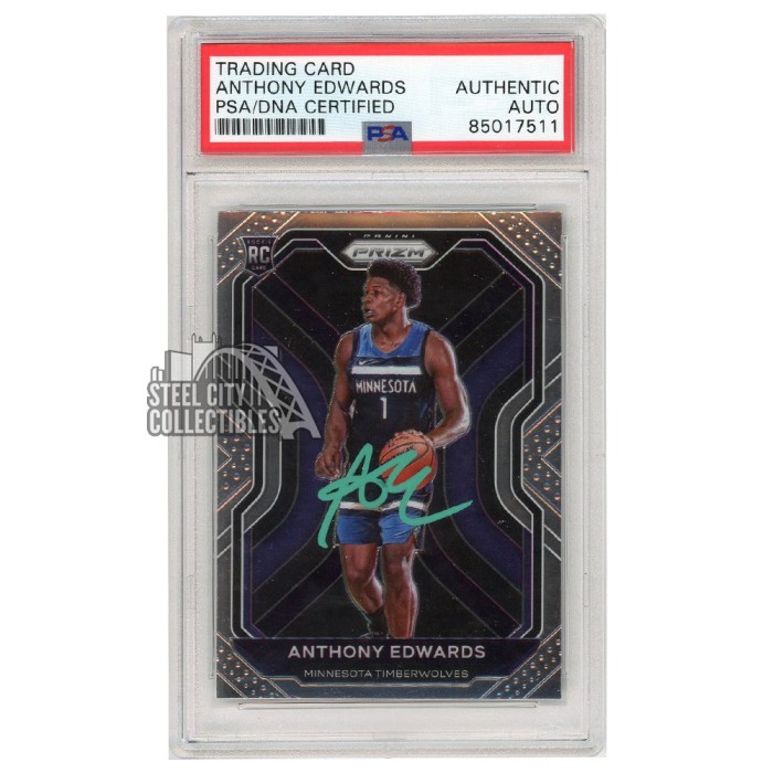 Anthony Edwards 2020-21 Panini Prizm Variation Autograph RC Card #258 ...