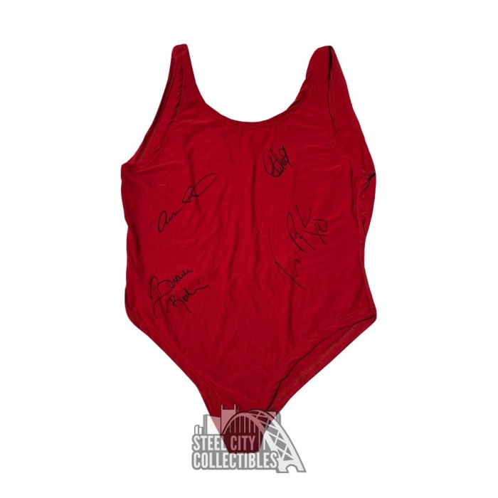 Electra, Bingham, Nolin, Roderick Autographed Baywatch Red Swimsuit ...