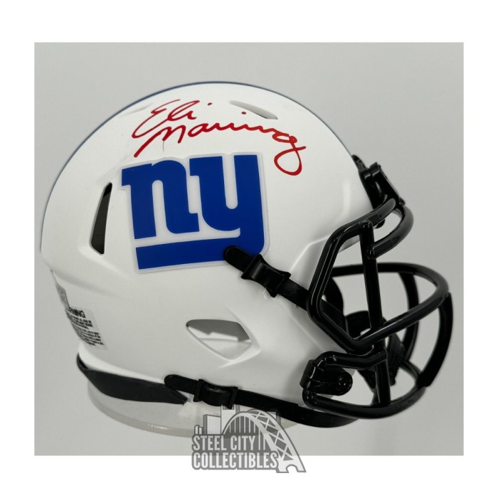 Eli Manning Autographed New York Lunar Eclipse Mini Helmet - BAS (Small ...