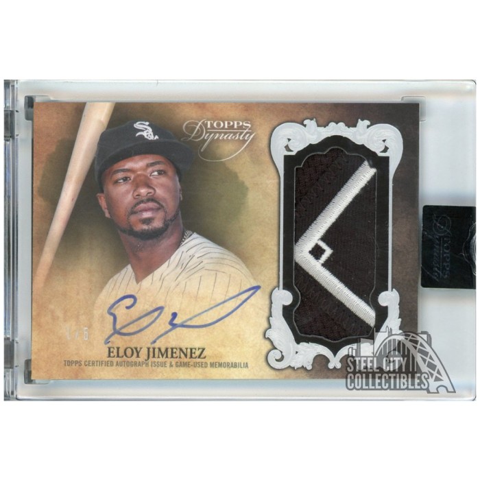 Eloy Jimenez 2021 Topps Dynasty Autograph Patch Card #DAP-EJ1 1/5 ...