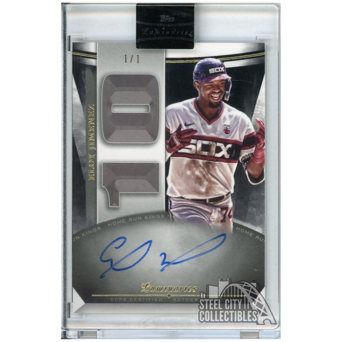 Eloy Jimenez 2021 Topps Luminaries Home Run Kings Autograph Card #HRK ...