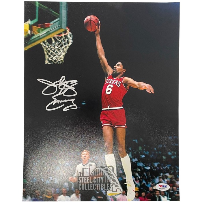 Julius Erving Autographed Philadelphia 11x14 Basketball Photo - PSA/DNA ...