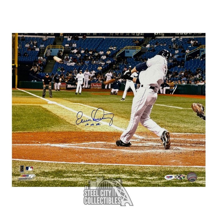 Evan Longoria 1st ML HR Autographed Tampa Bay 16x20 Baseball Photo ...