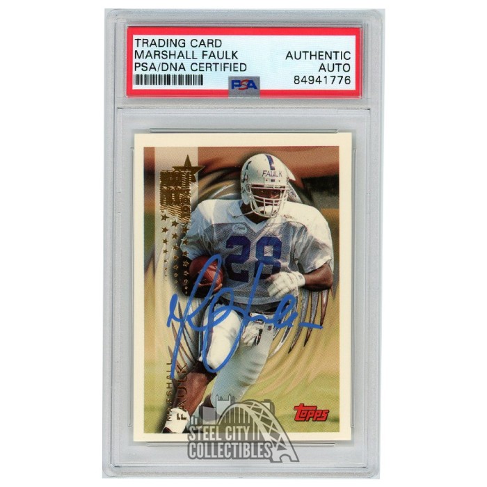 Marshall Faulk 1994 Topps Autograph Rookie Card #445 PSA/DNA (Light ...