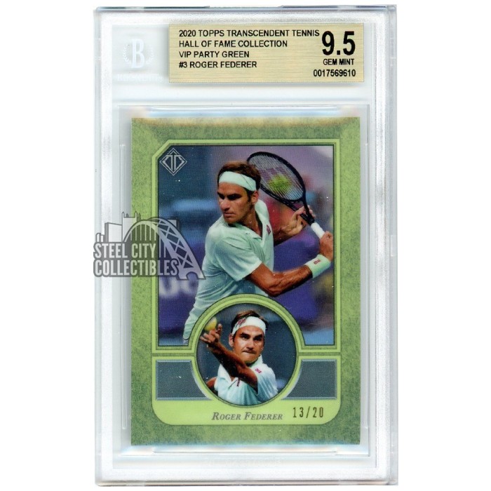 Roger Federer 2020 Topps Transcendent Tennis VIP Green Card #3 13/20 ...