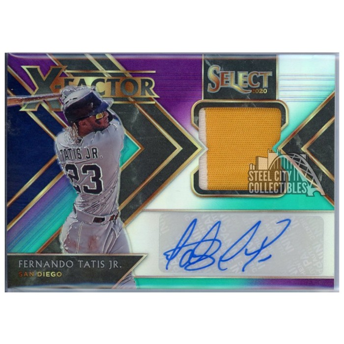 Fernando Tatis Jr 2020 Panini Select X-Factor Autograph Patch Card #XF ...