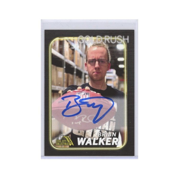 Brian Walker Autographed Steel City Collectibles Employee Trading Card ...