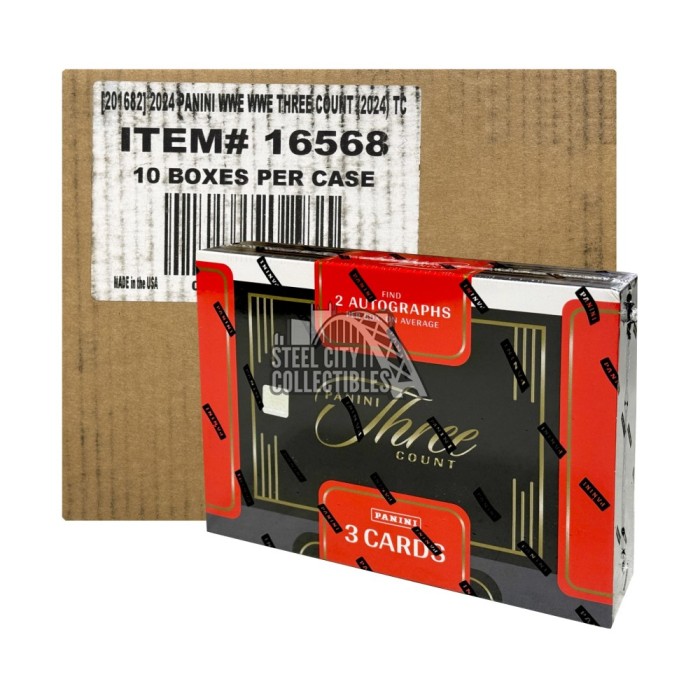 2024 Panini Three Count WWE Wrestling Hobby 10-Box Case | Steel City ...