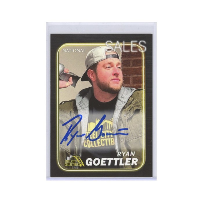 Ryan Goettler Autographed Steel City Collectibles Employee Trading Card ...