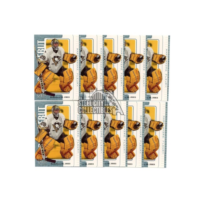 Marc-Andre Fleury 2003-04 In The Game VIP Rookie Debut #32 10ct Rookie ...