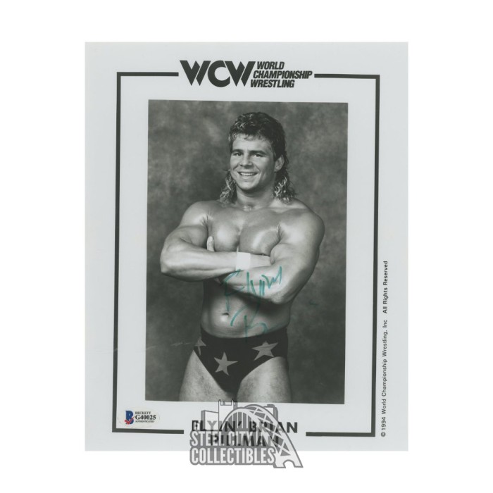 Flyin' Brian Pillman Autographed WCW 8x10 Wrestling Photo - BAS | Steel ...