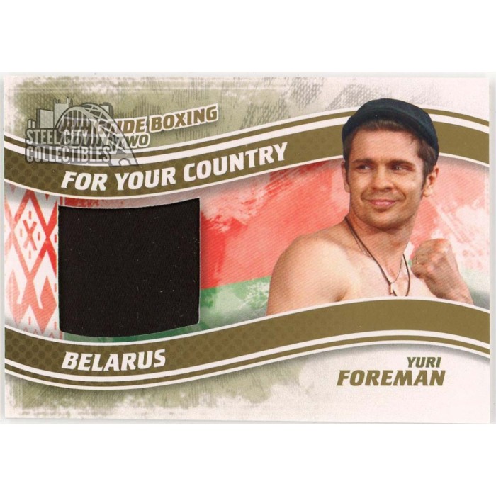 Yuri Foreman 2011 ITG Ringside Boxing For Your Country Gold Trunks Card ...