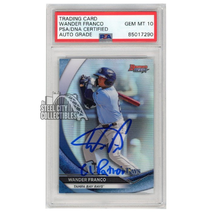 Wander Franco 2020 Bowman's Best Refractor "El Patron" Autograph Card # ...