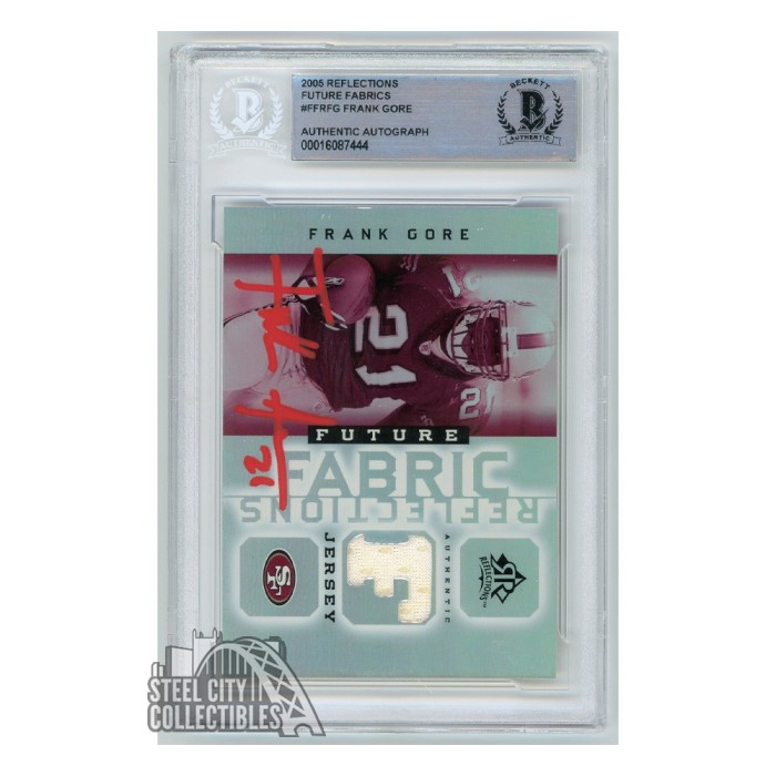 Frank Gore 2005 Upper Deck Reflections Autograph Jersey Card #FFRFG BAS ...