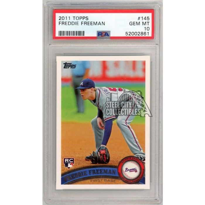 Freddie Freeman 2011 Topps Baseball Rookie Card #145 PSA 10 | Steel ...