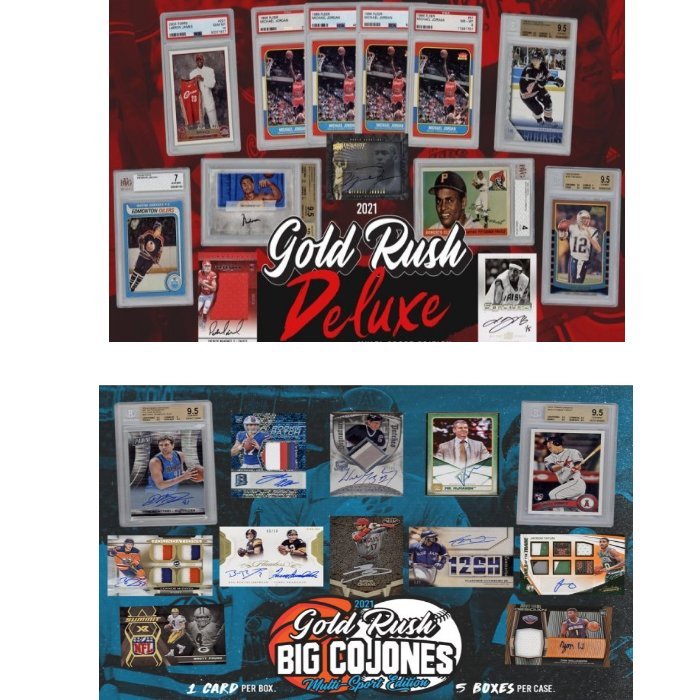 2021 Gold Rush Deluxe 3-Box Case & Gold Rush Big Cajones 5-Box Case Random 2-Hit Group Break #2 ...