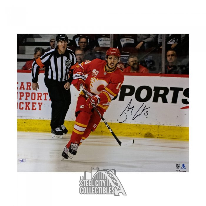 Johnny Gaudreau Autographed Flames (Red) 16x20 Photo - Fanatics | Steel ...