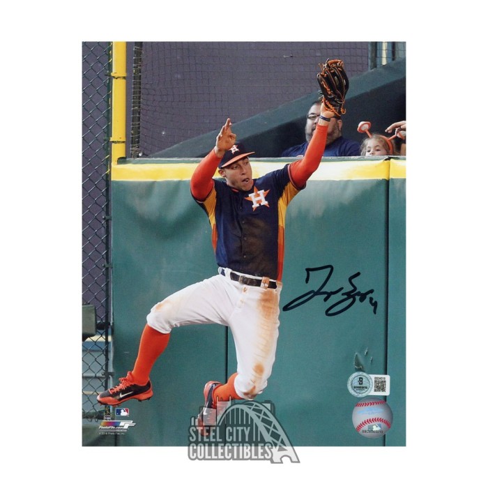 George Springer Autographed Houston 8x10 Baseball Photo - BAS (Navy ...