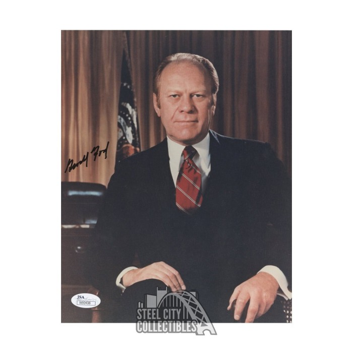 Gerald Ford Autographed 8x10 Photo - JSA (Presidential Portrait ...
