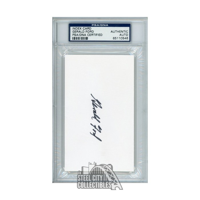 Gerald Ford Autographed Index Card - PSA/DNA | Steel City Collectibles