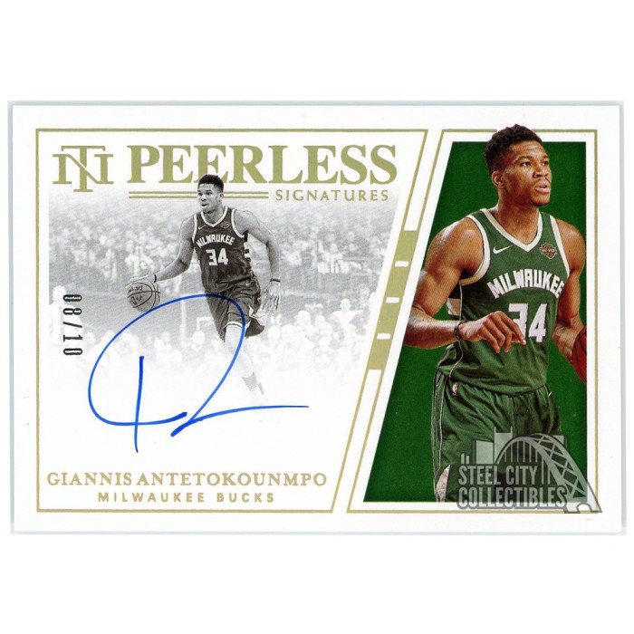 Giannis Antetokounmpo 2019-20 Panini National Treasures Peerless ...