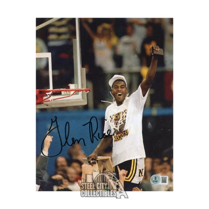 Glen Rice Autographed Michigan 8x10 Basketball Photo - BAS | Steel City ...
